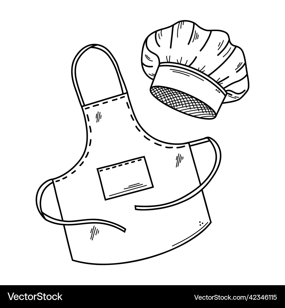 Isolated set of kitchen apron Royalty Free Vector Image