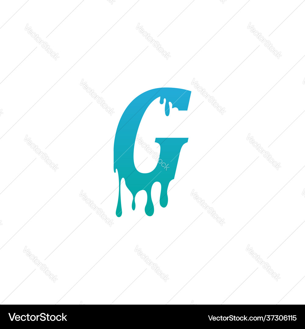 Melting letter g icon logo design template Vector Image