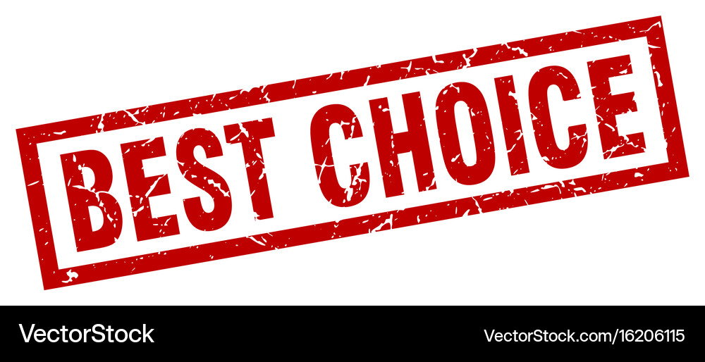 Square grunge red best choice stamp Royalty Free Vector