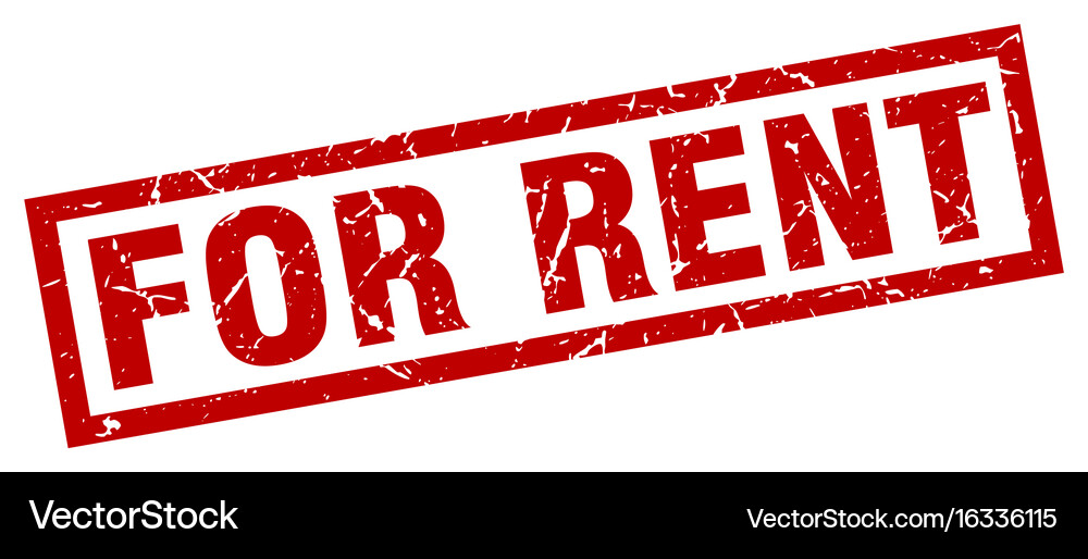 Square grunge red for rent stamp Royalty Free Vector Image