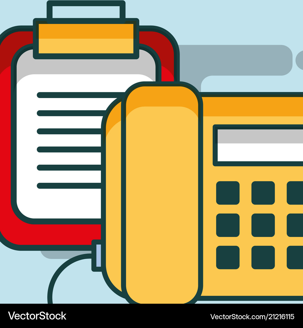 Telephone calendar reminder plan office Royalty Free Vector