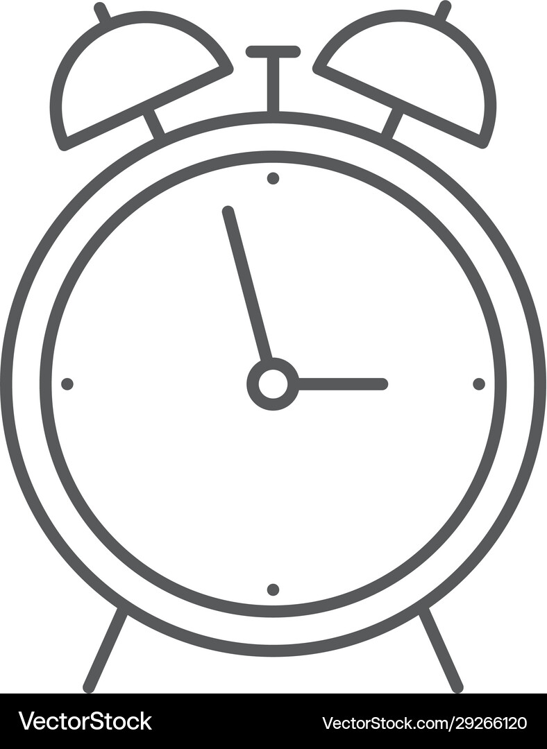 Alarm clock icon concept design isolated on white Vector Image