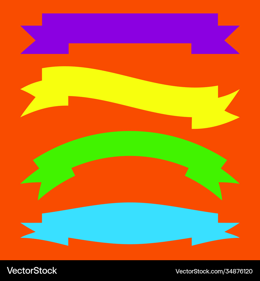 Banner icon ribbon symbol flat Royalty Free Vector Image