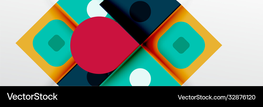 Bright color circles abstract round shapes Vector Image