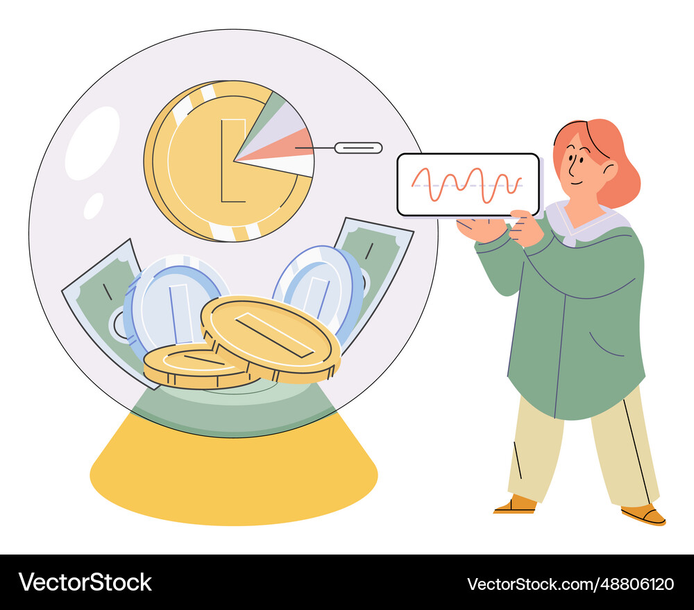 Calculating and planning budget management Vector Image