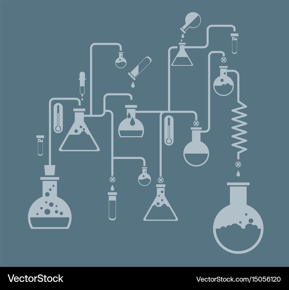 Chemistry infographics template showing various Vector Image