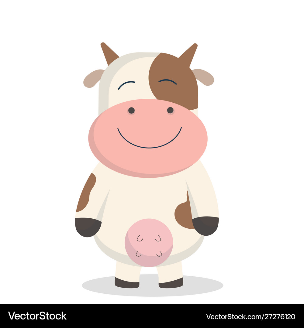 Cute cow characters with smile expressions Vector Image