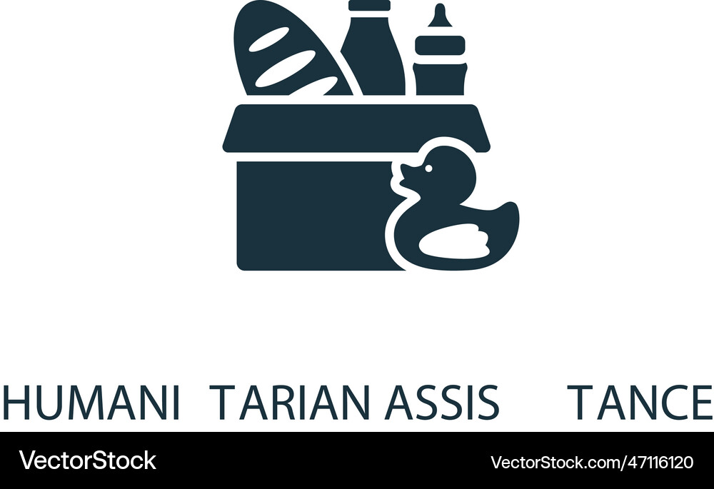 Humanitarian assistance icon monochrome simple Vector Image