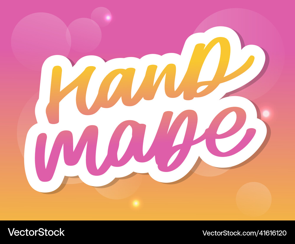 Label or logo with lettering hand made flat Vector Image