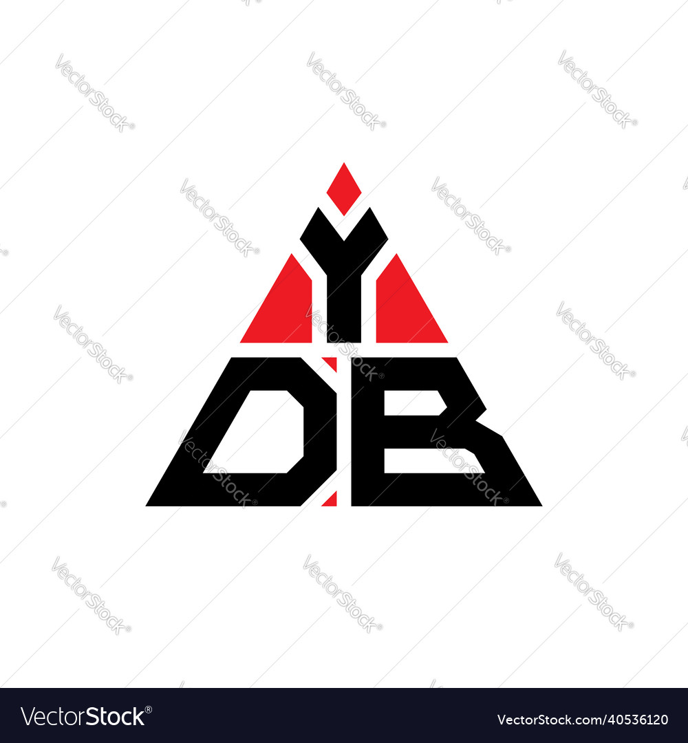Ydb triangle letter logo design Royalty Free Vector Image