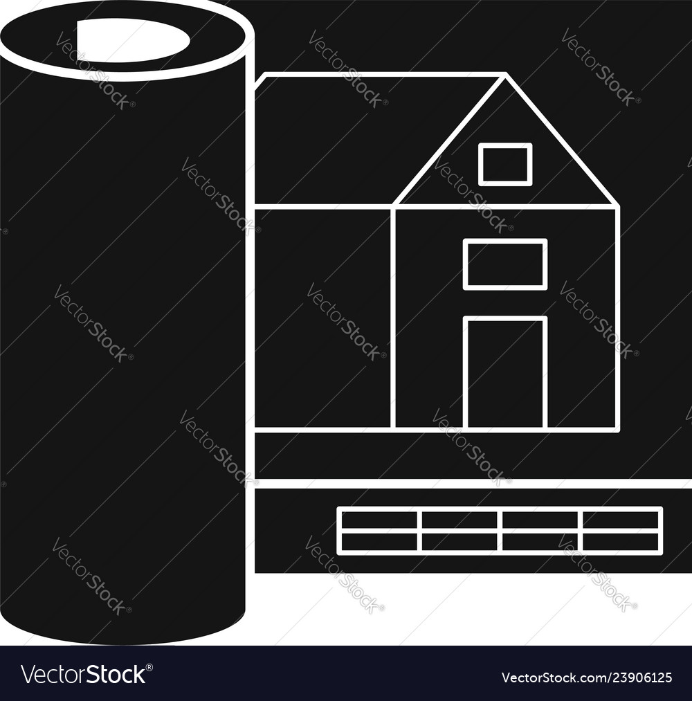 Architect House Project Icon Simple Style Vector Image