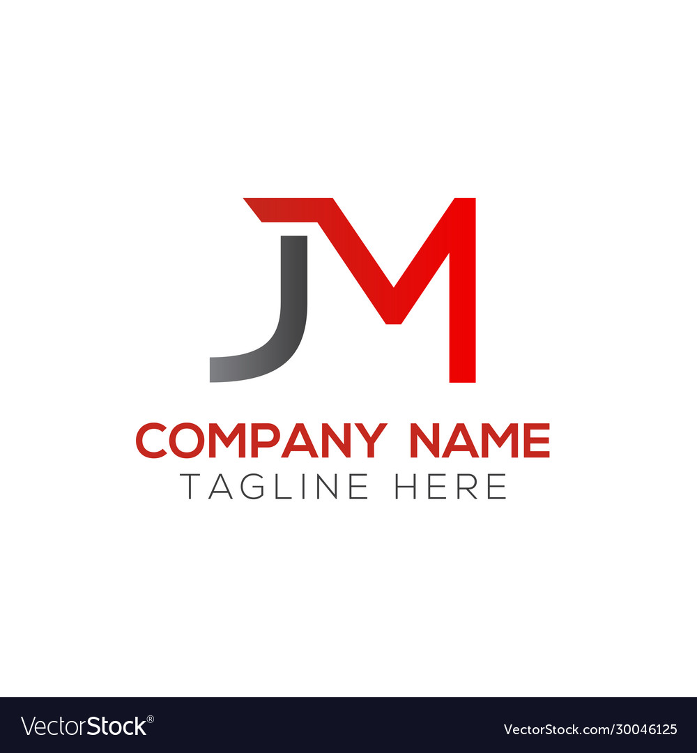 Creative letter jm logo design template initial Vector Image