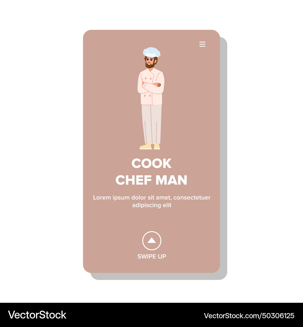 Male cook chef man Royalty Free Vector Image - VectorStock