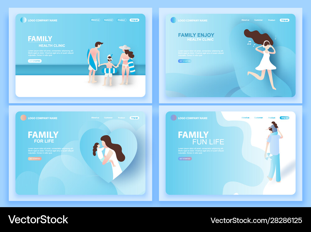 Paper cut and craft set web page templates Vector Image