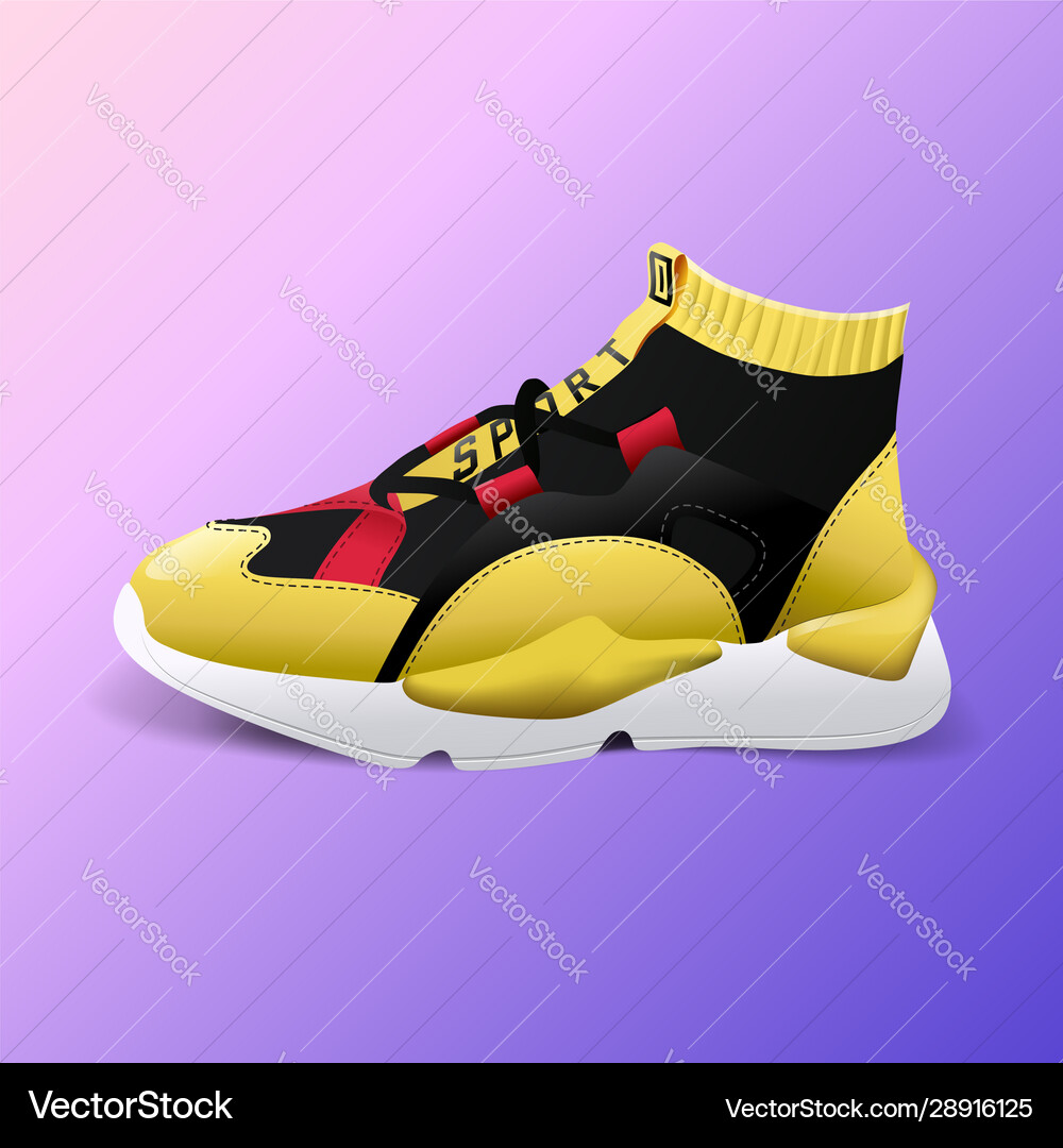 Realistic sport running shoe for training Vector Image
