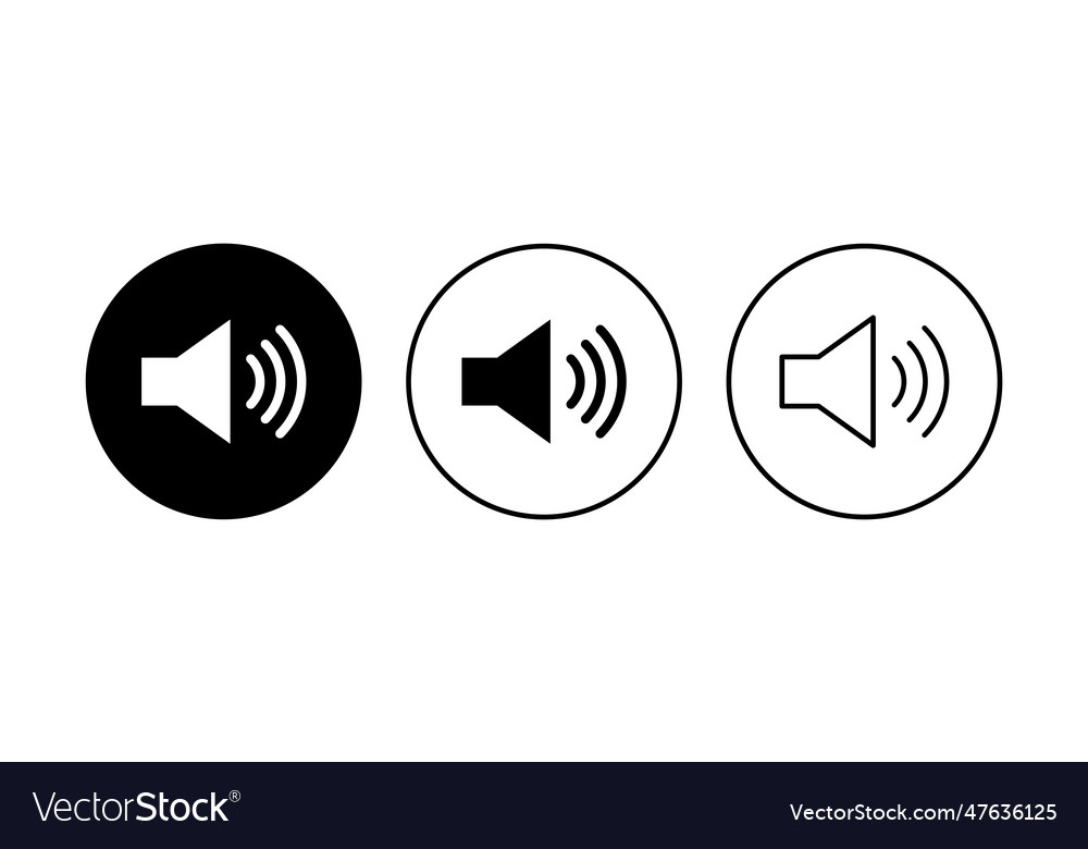 Speaker icon set volume icon loudspeaker icon Vector Image Speaker icon set volume icon loudspeaker icon Vector Image