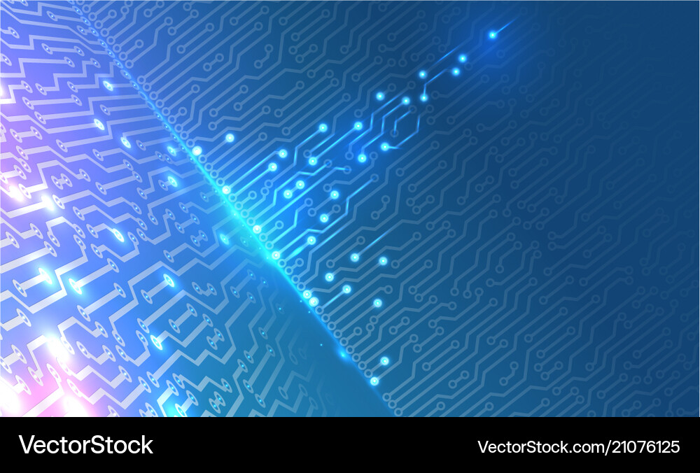 Technolgy background with glowing elements Vector Image