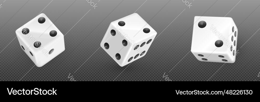 3d casino game play cube roll isolated icon Vector Image