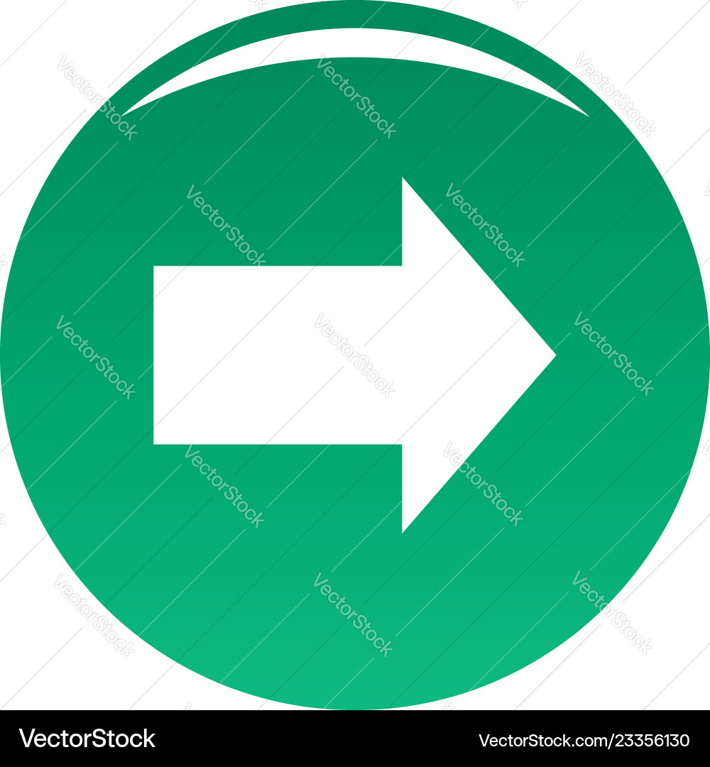 Arrow icon green Royalty Free Vector Image - VectorStock