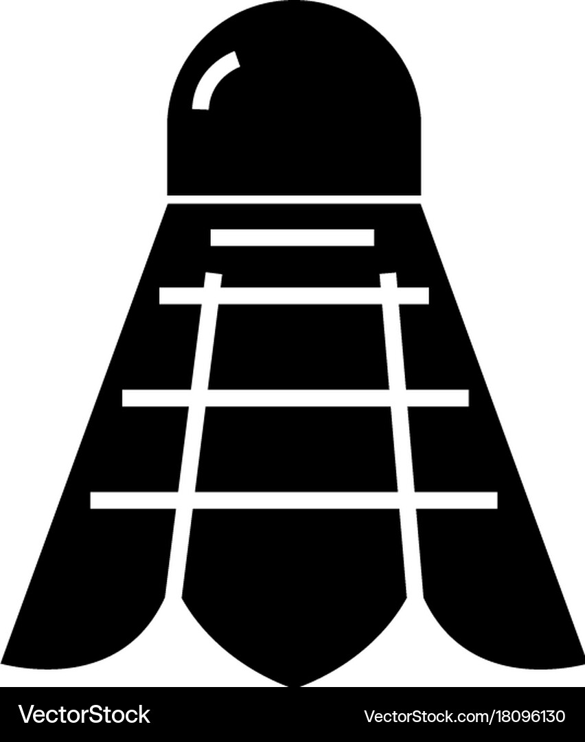 Badminton court icon black Royalty Free Vector Image