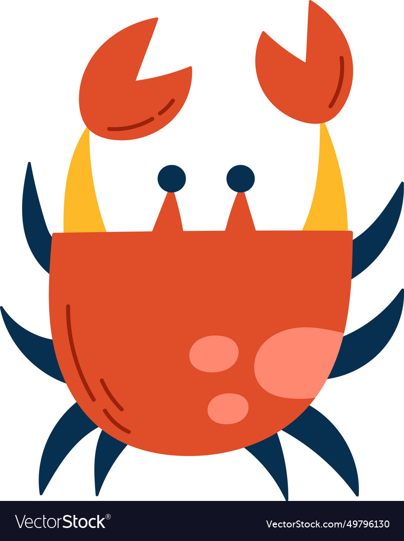Crab cartoon doodle Royalty Free Vector Image - VectorStock