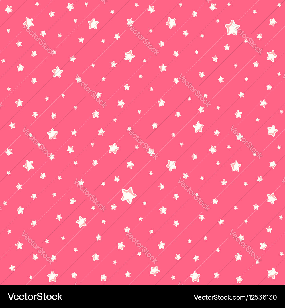 Cute pattern for kids - bright stars on clear sky Vector Image