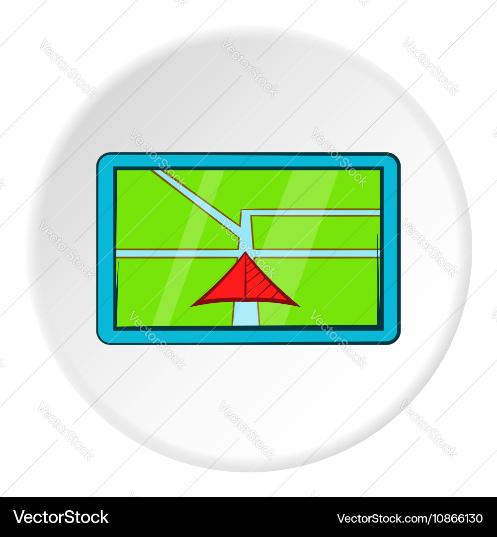 Gps on tablet icon cartoon style Royalty Free Vector Image