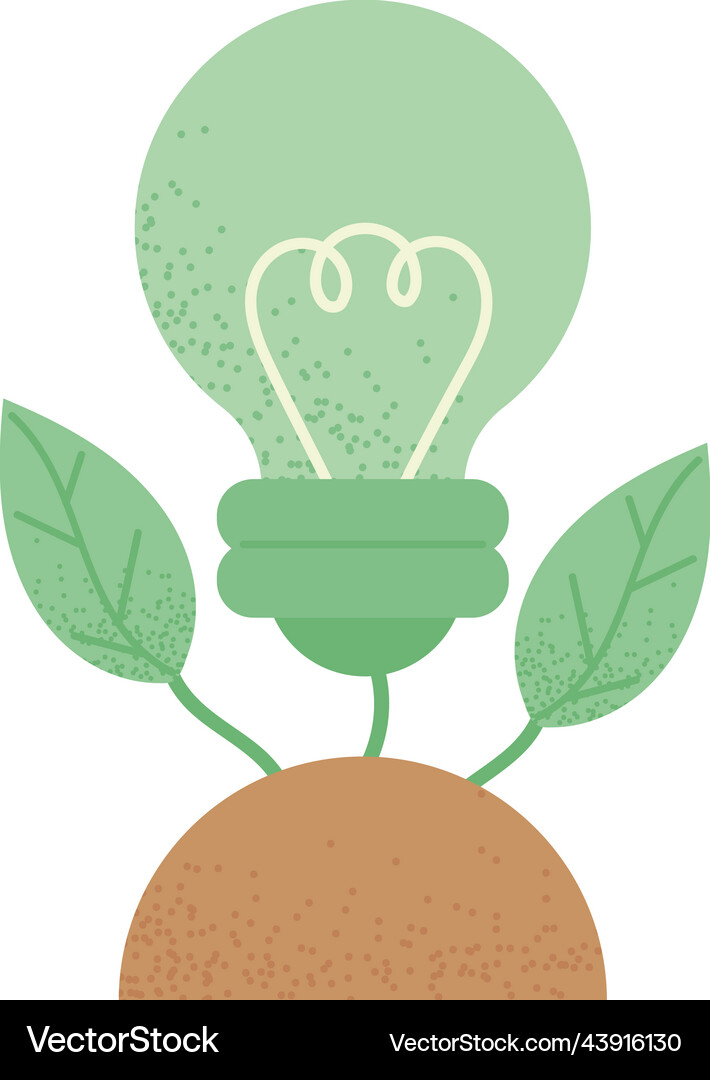Green energy bulb plant Royalty Free Vector Image