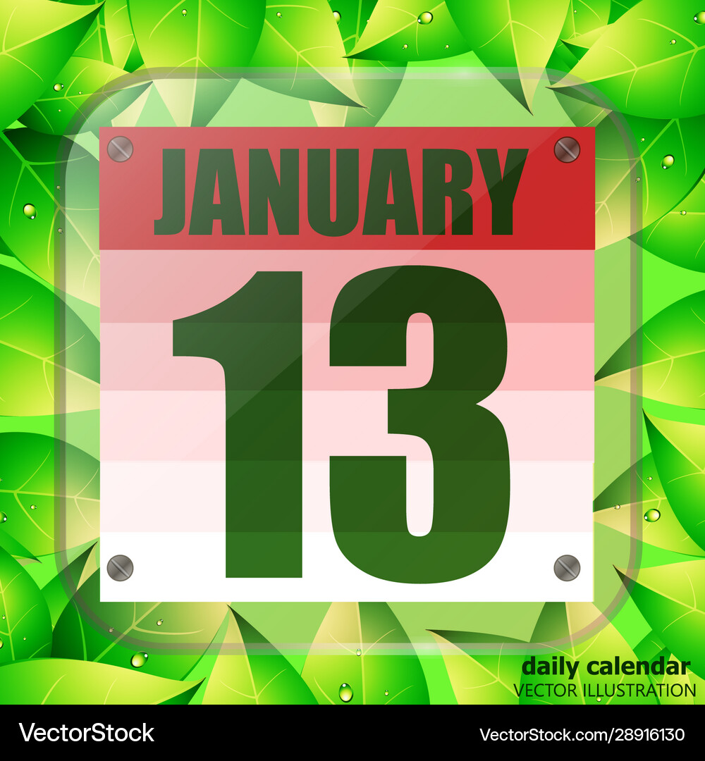 January icon calendar date for planning Royalty Free Vector