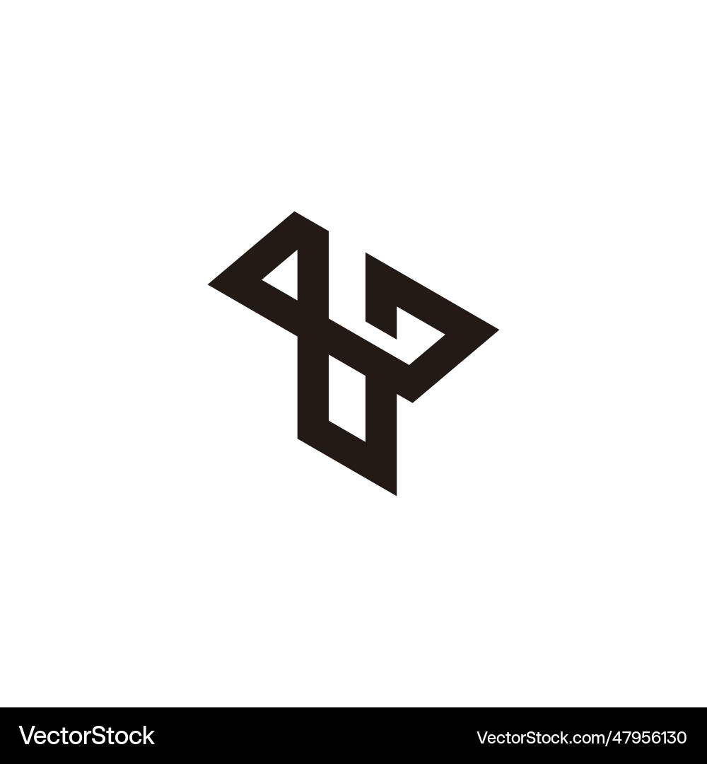 Letter tg abstract geometric line logo Royalty Free Vector