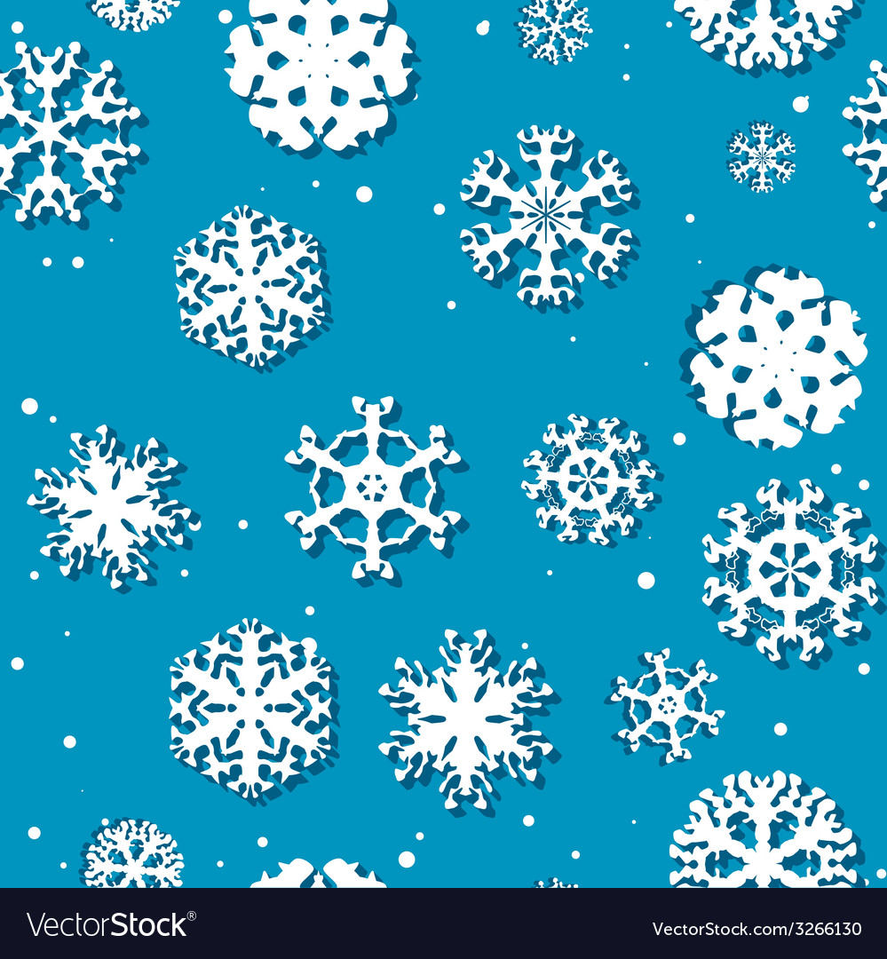 Snowflakes winter seamless texture endless pattern