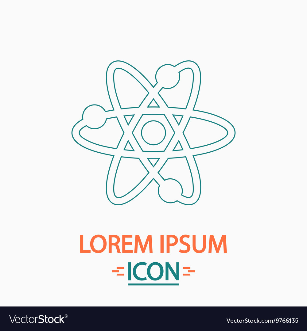 Atom computer symbol Royalty Free Vector Image