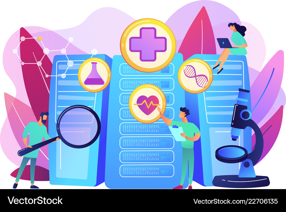 Big data healthcare concept Royalty Free Vector Image