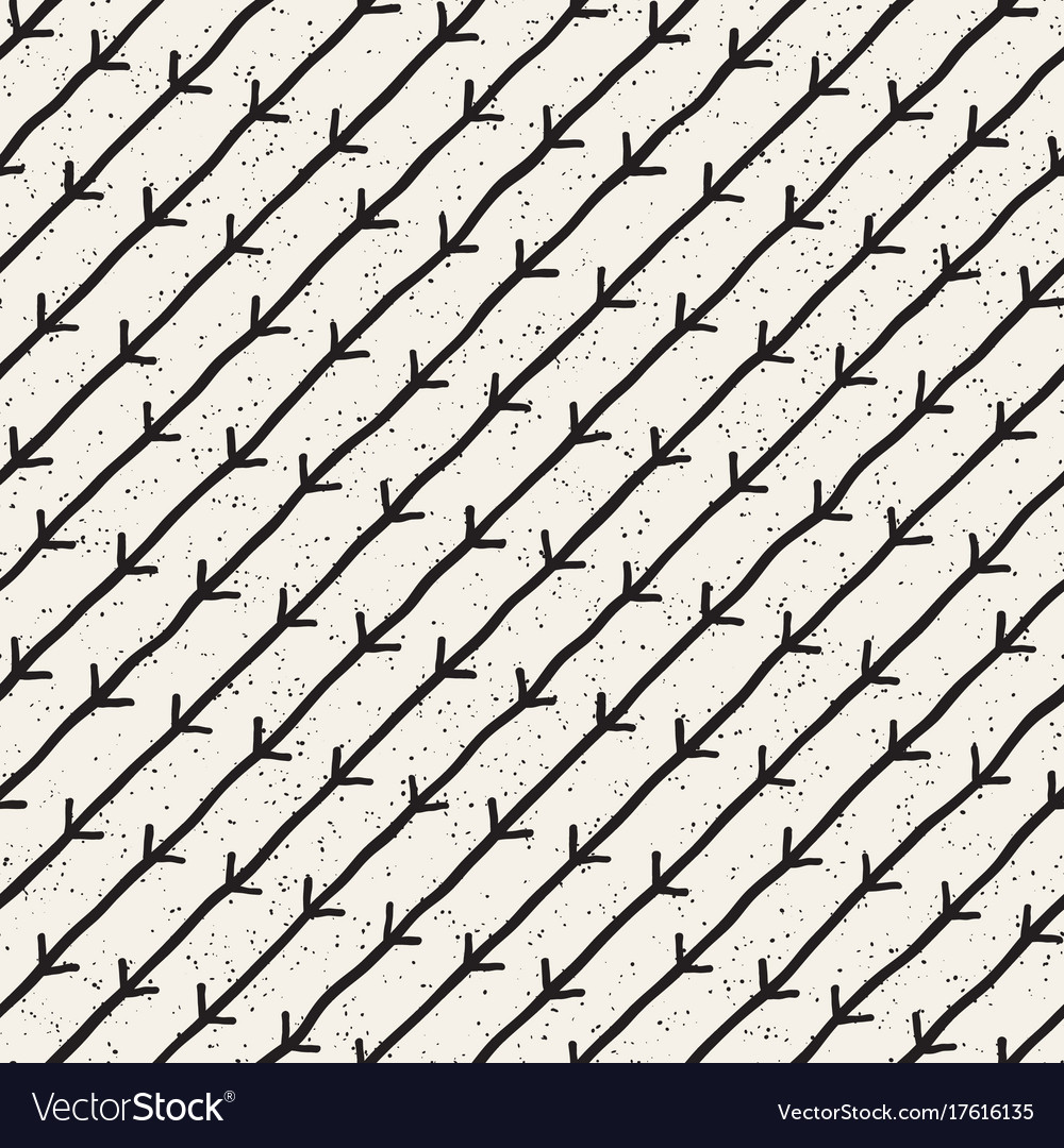 Hand drawn black and white ink abstract seamless Vector Image