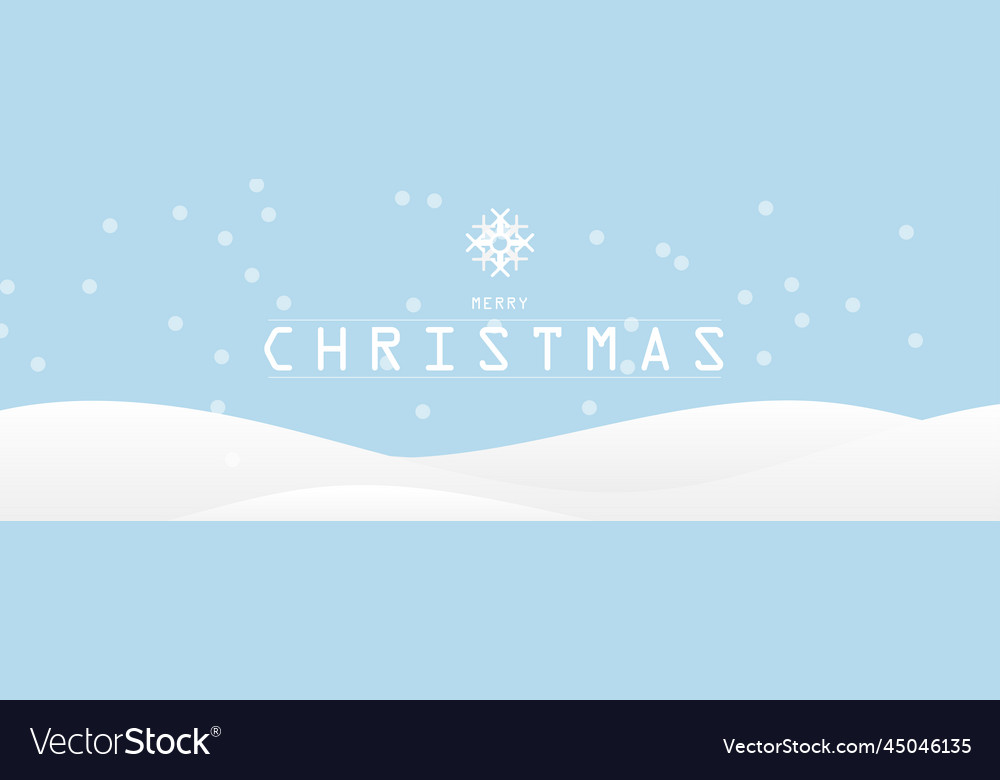 Merry christmas banner winter landscape Royalty Free Vector