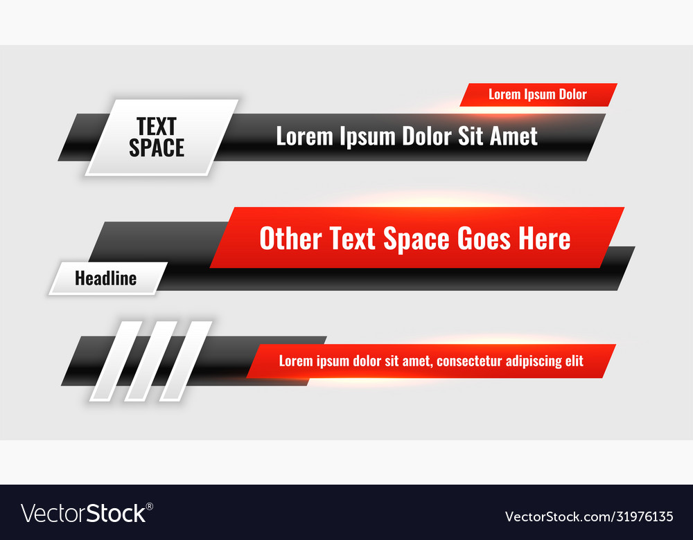 Modern stylish lower third banner template design Vector Image Modern stylish lower third banner template design Vector Image
