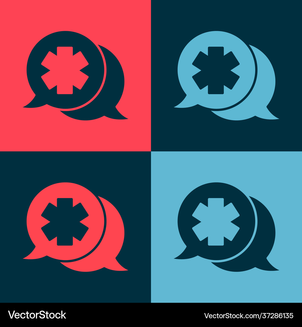 Pop art dialogue with doctor icon isolated Vector Image