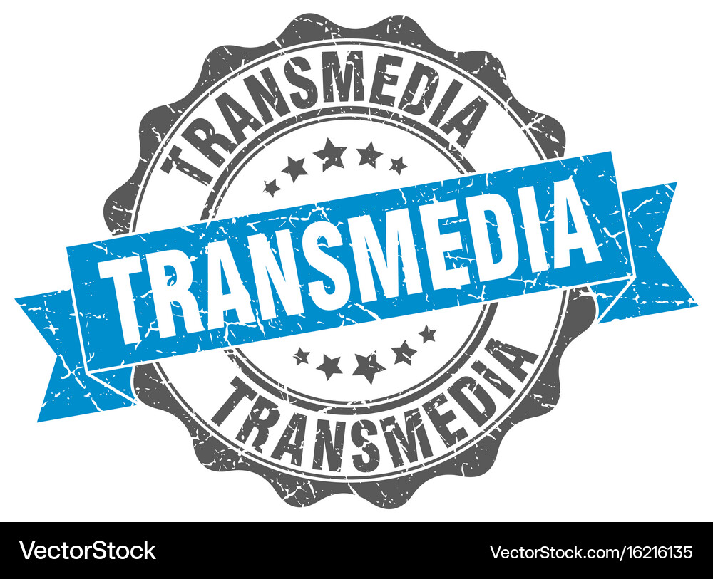 Transmedia stamp sign seal Royalty Free Vector Image