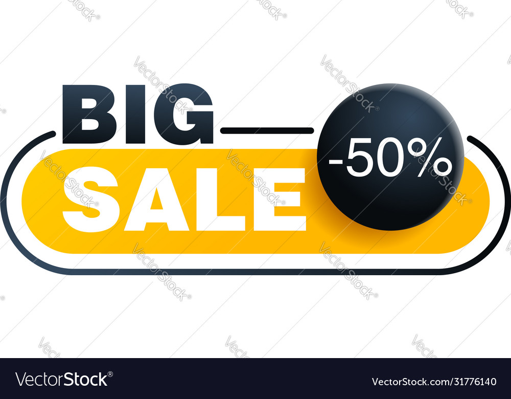 Big sale -50 off button for special limited offers