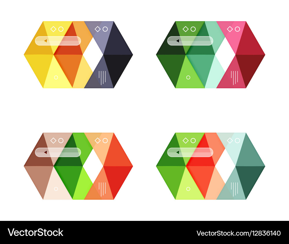 Blank infographic arrow templates Royalty Free Vector Image