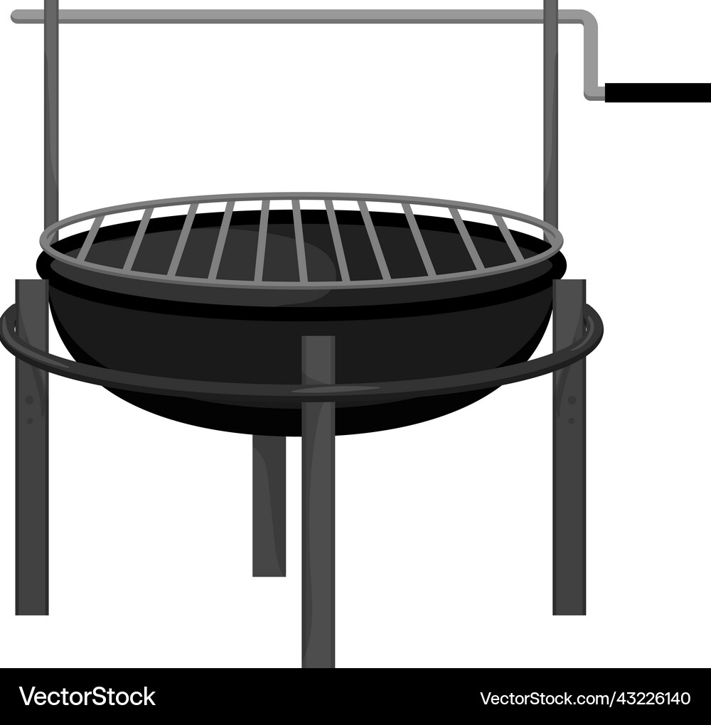 Charcoal barbecue grill cartoon Royalty Free Vector Image
