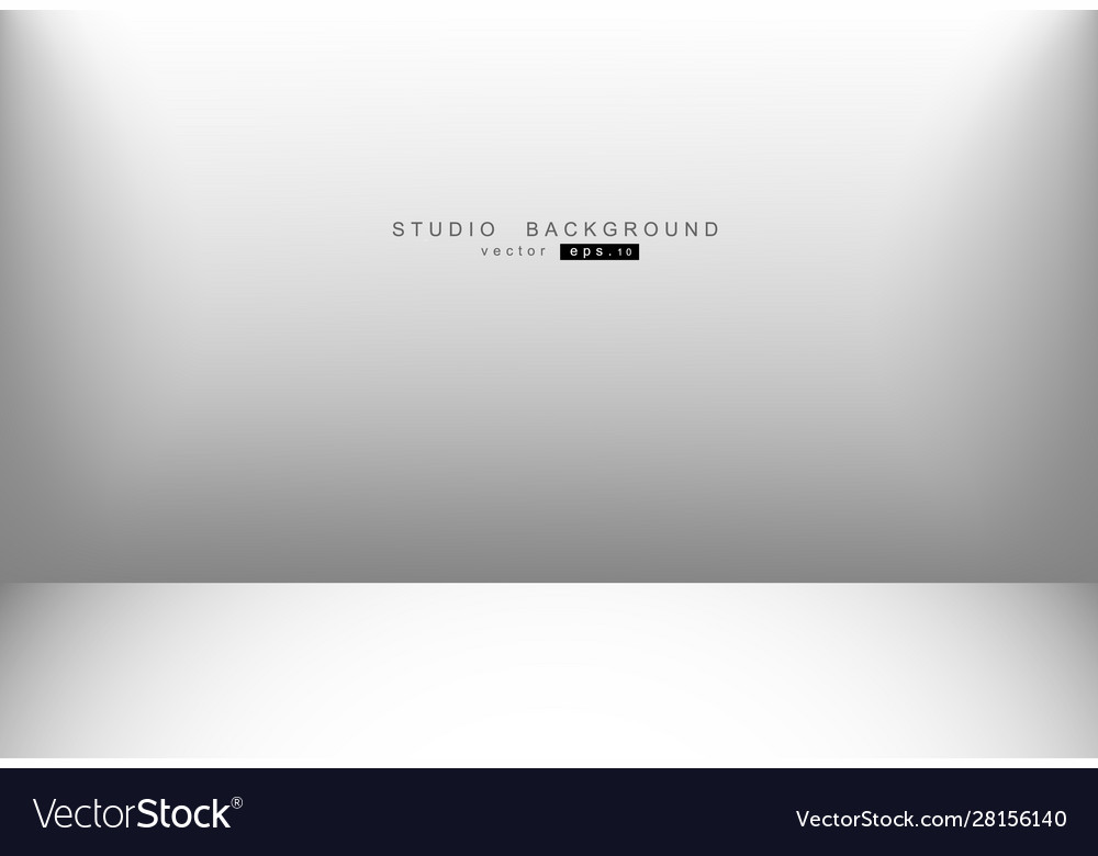 Empty white studio room backdrop light interior Vector Image