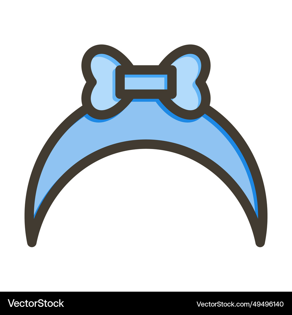 Headband thick line filled colors icon Royalty Free Vector