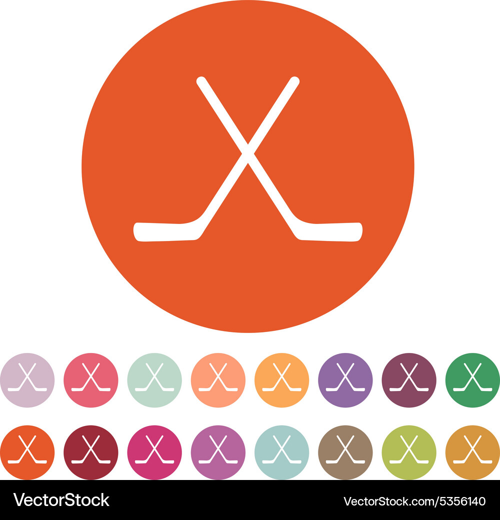 Hockey icon game symbol flat Royalty Free Vector Image