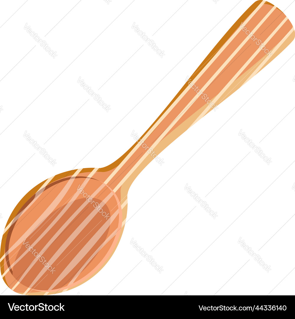 Kitchen wooden spoon on a white background Vector Image