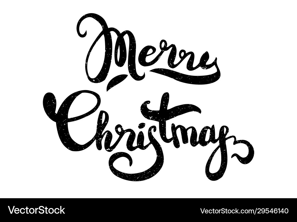 Marry christmas hand lettering Royalty Free Vector Image