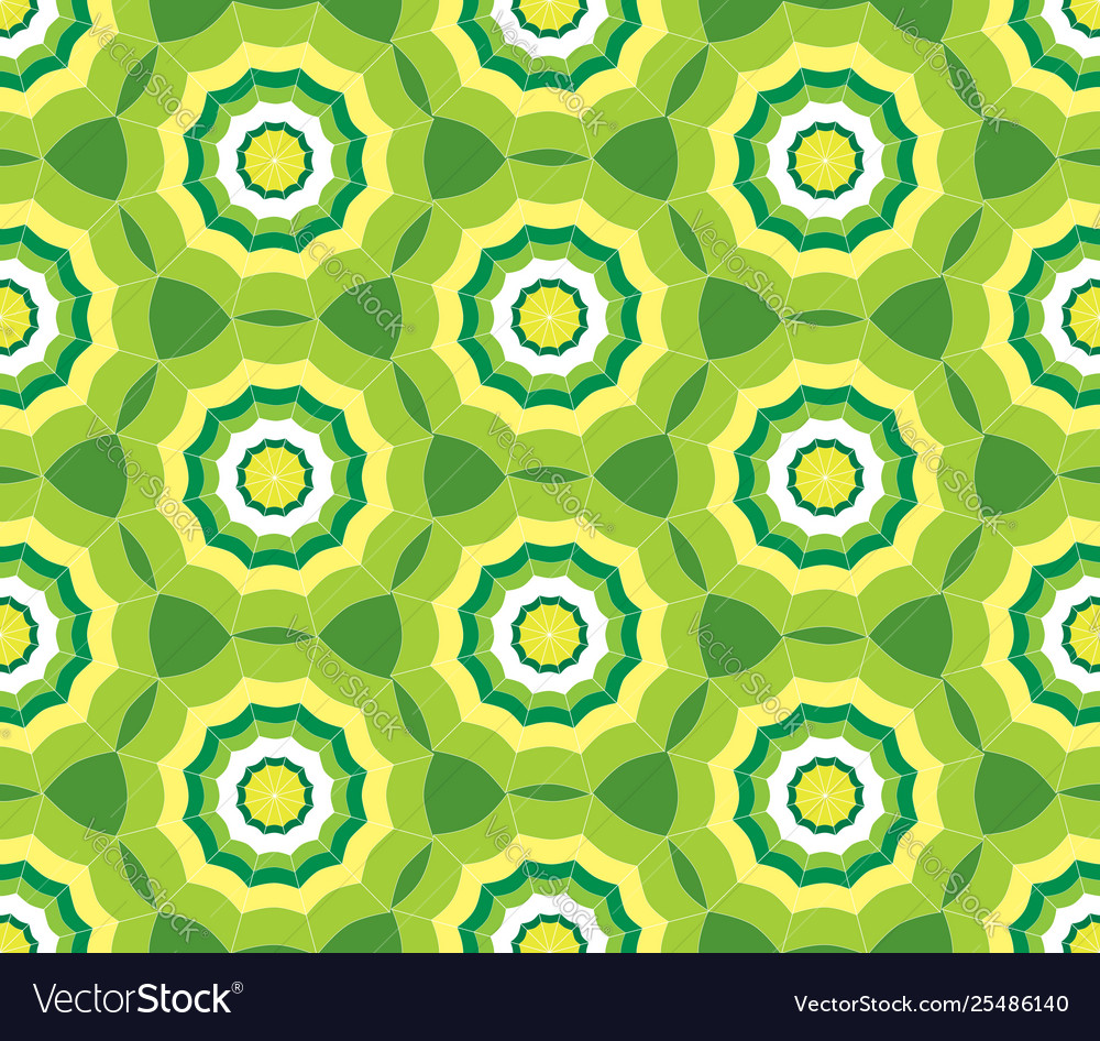 Seamless green pattern background with stylized Vector Image