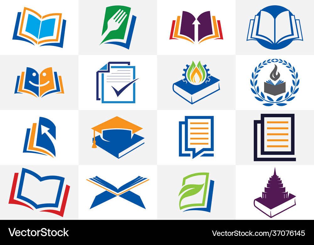 Education sign symbol design template book Vector Image