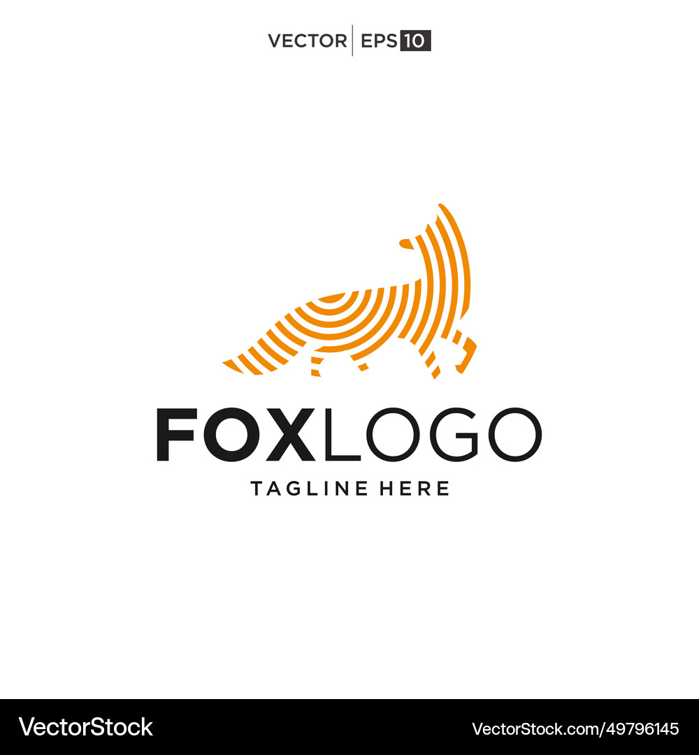 Fox creative logo fox icon Royalty Free Vector Image