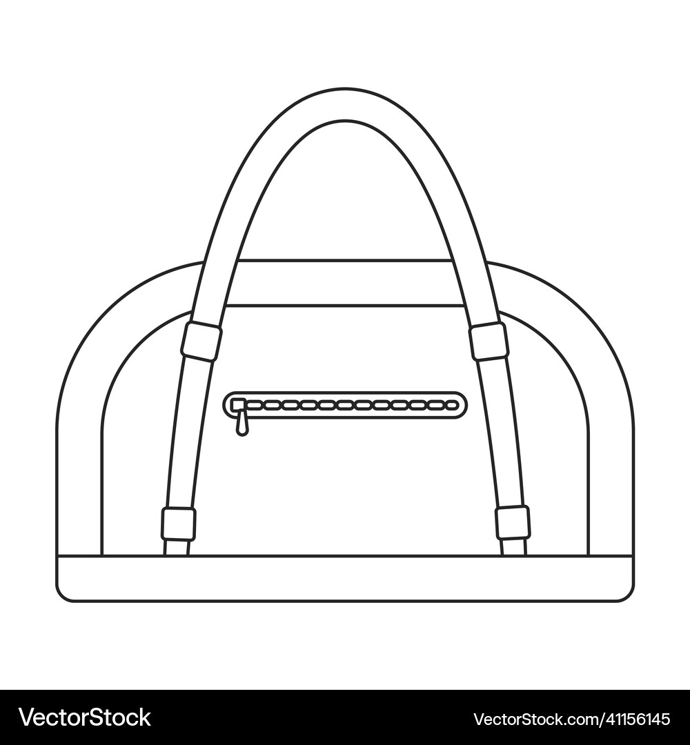 Men bag iconoutline icon isolated Royalty Free Vector Image